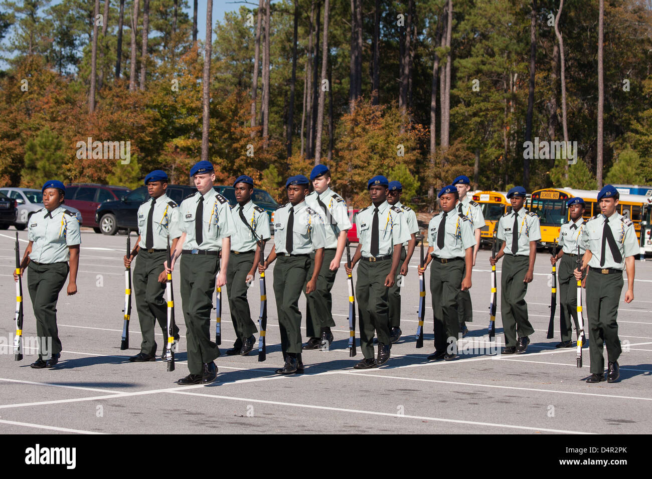 JROTC Platoon Drill With Weapon Competition Stock Photo - Alamy