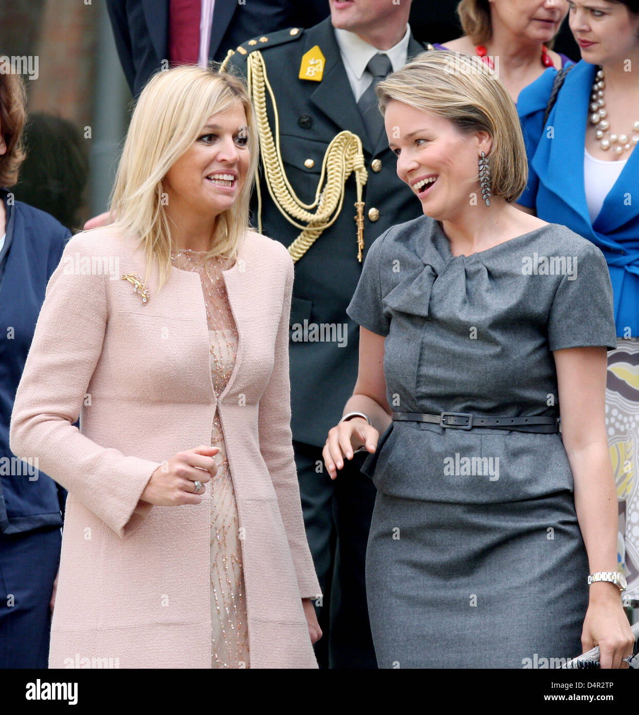 Belgian Crown Princess Mathilde (R) and Dutch Crown Princess Maxima ...