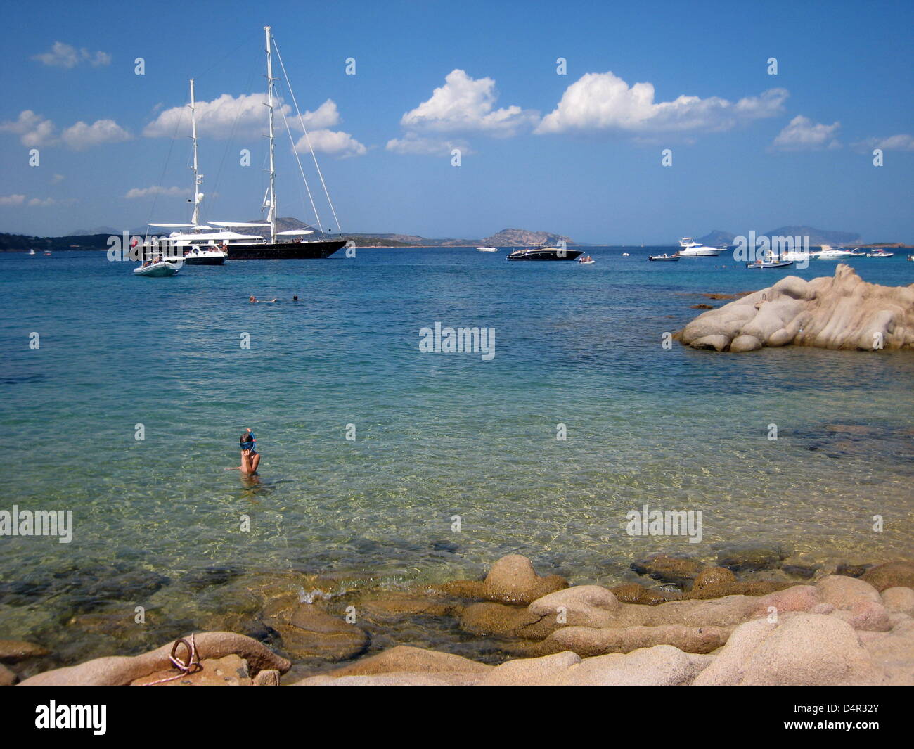 The beach of Monte Petrosu on Sardinia, Italy, 09 September 2009. Photo ...