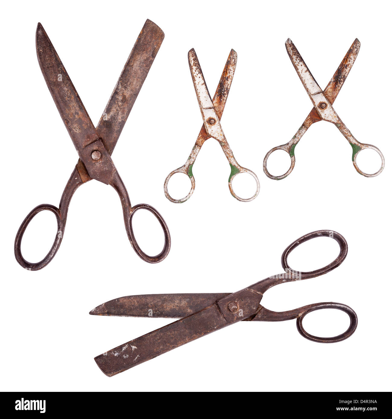 Set old tailor scissors Stock Photo - Alamy