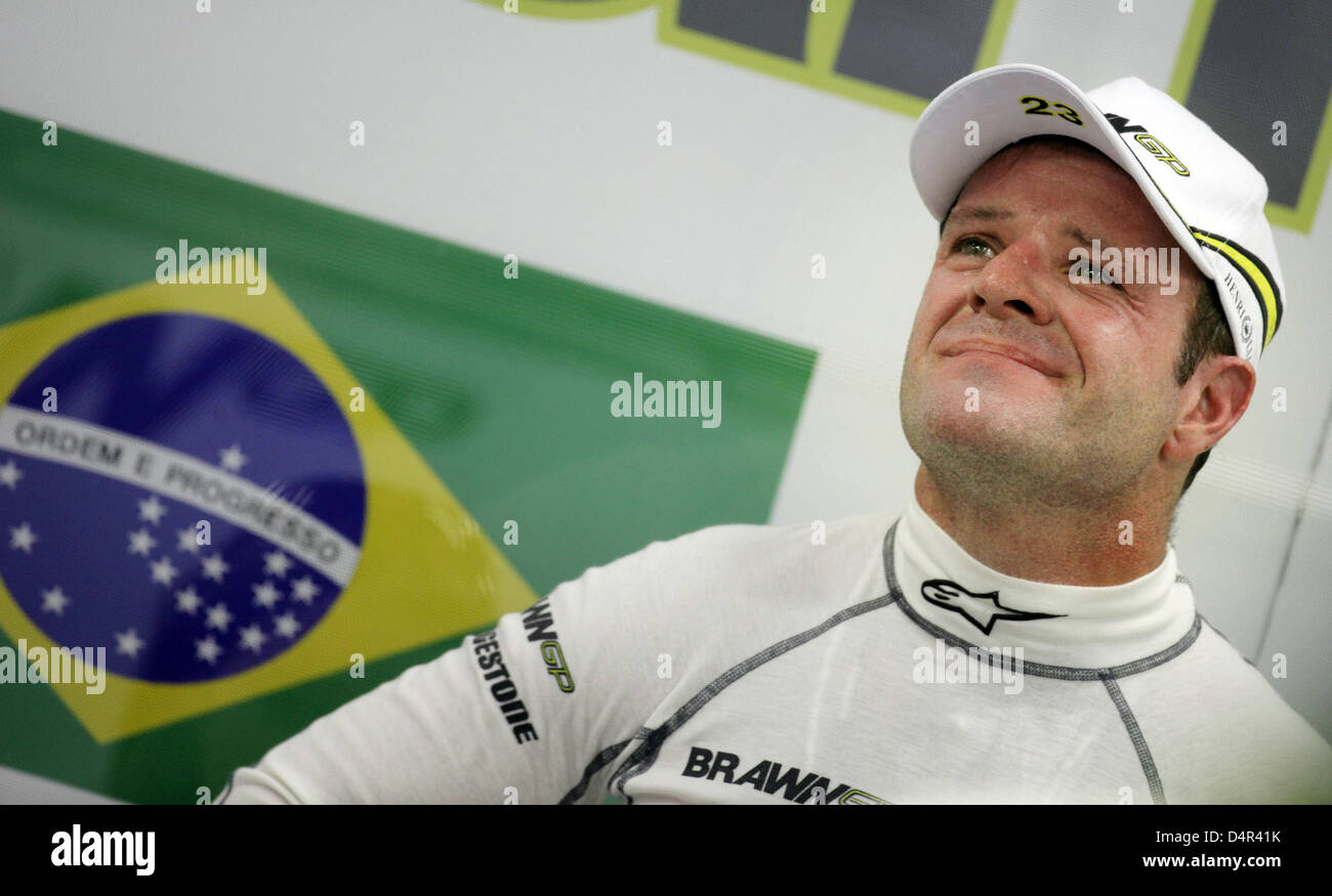 Brazilian Formula One driver Rubens Barrichello of Brawn GP pictured in ...