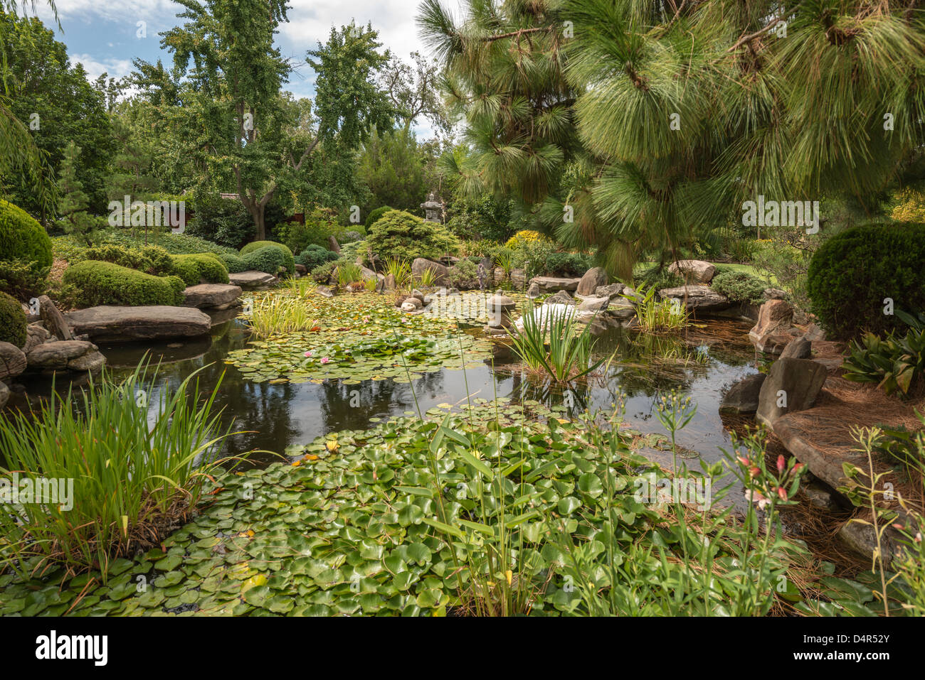 Japanese Senzui Water Garden. Himeji Gardens, Adelaide, South Australia ...