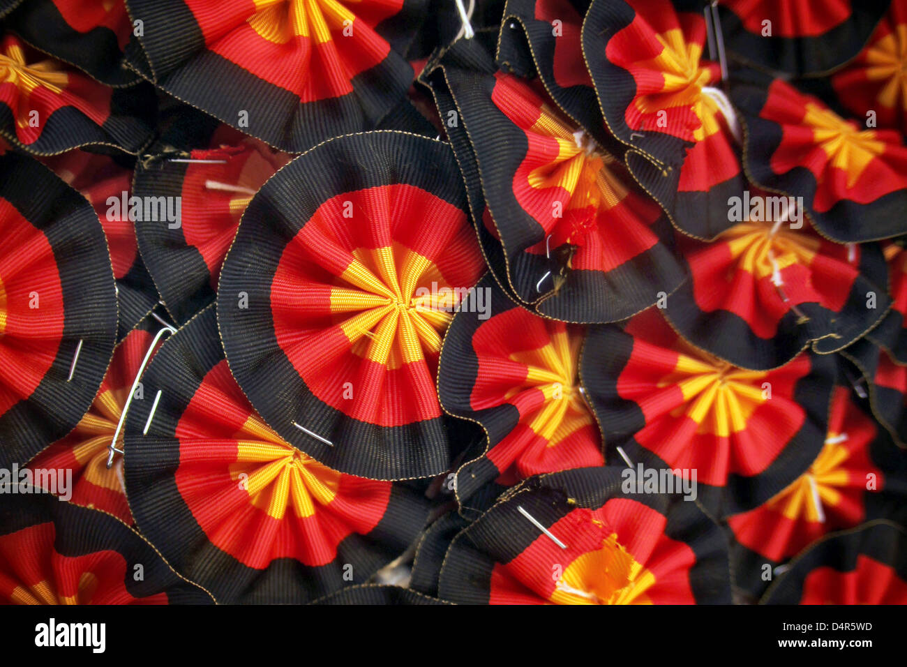 Stickers designed with the German national colors, Black, Red and ...