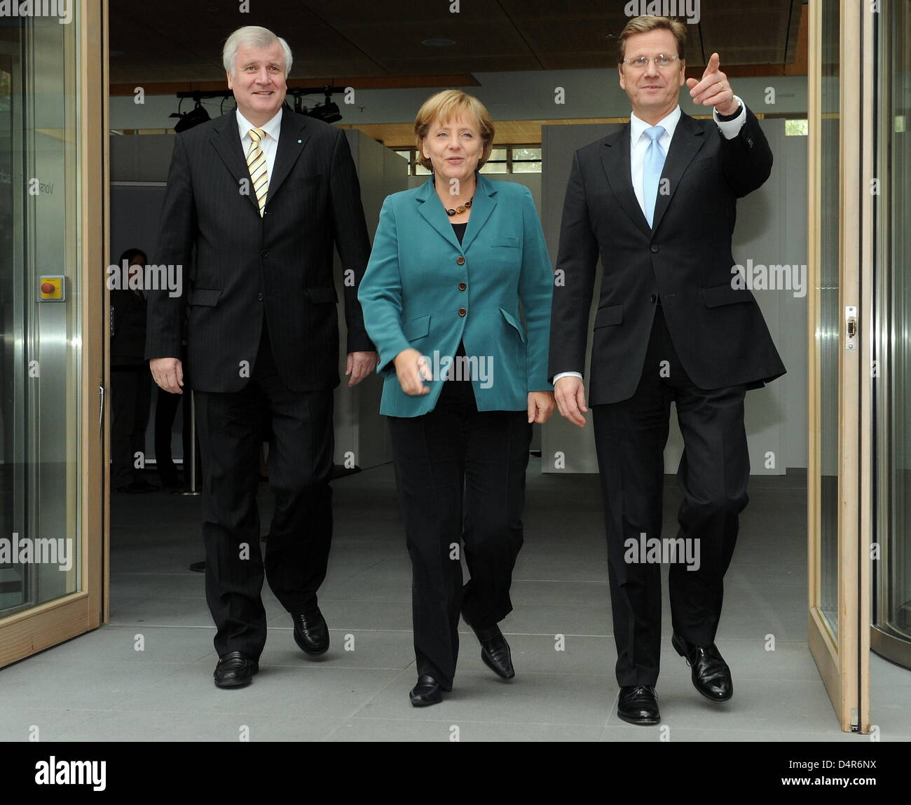Angela Merkel (C), German Chancellor and Chairwoman of Christian ...