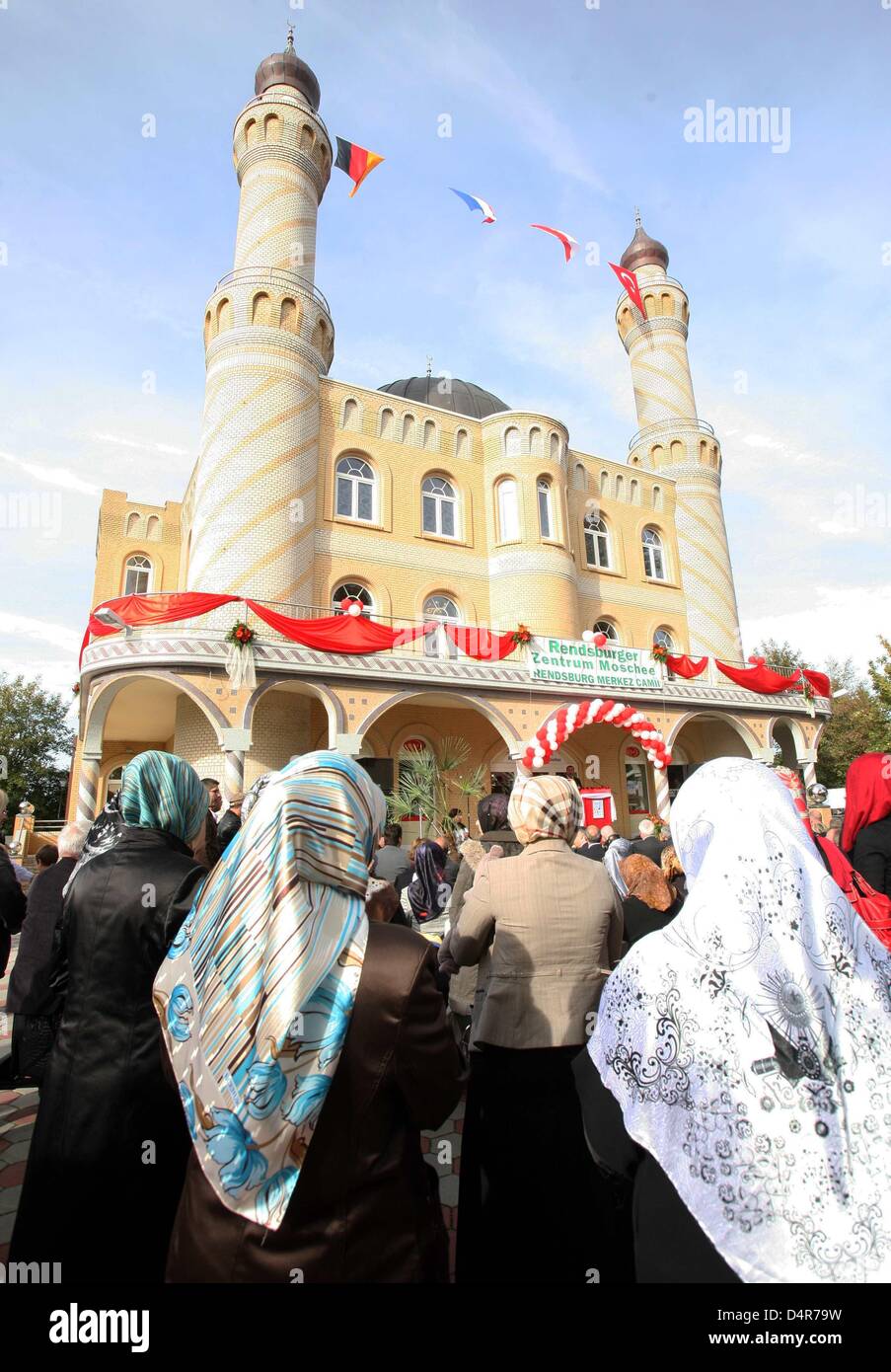 Visitors attend the opening of Central Mosque in Rendsburg, Germany, 09 ...