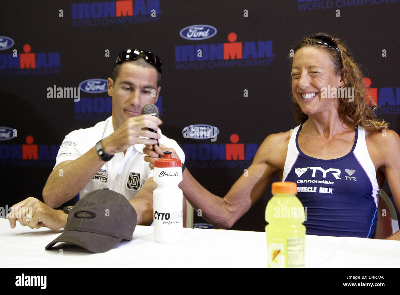 British triathlete Chrissie Wellington and Australian triathlete Craig ...