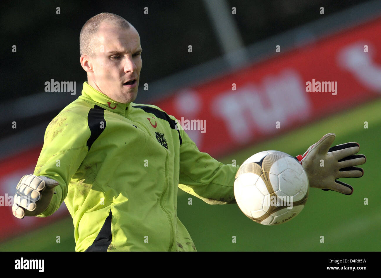 Robert Enke, goalkeeper of German Bundesliga soccer team Hanover 96 ...