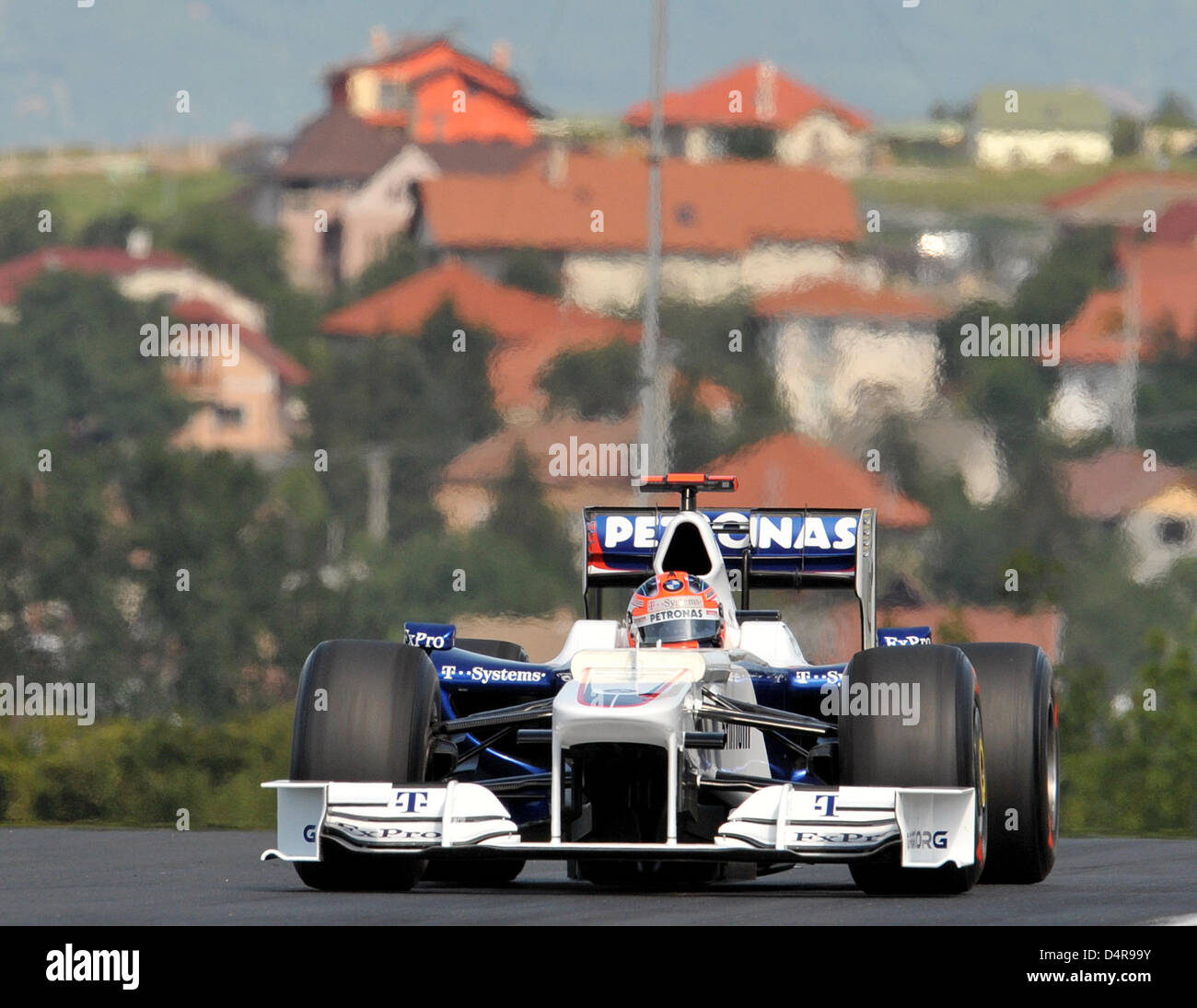 Polish Formula One driver Robert Kubica of BMW Sauber is on track ...