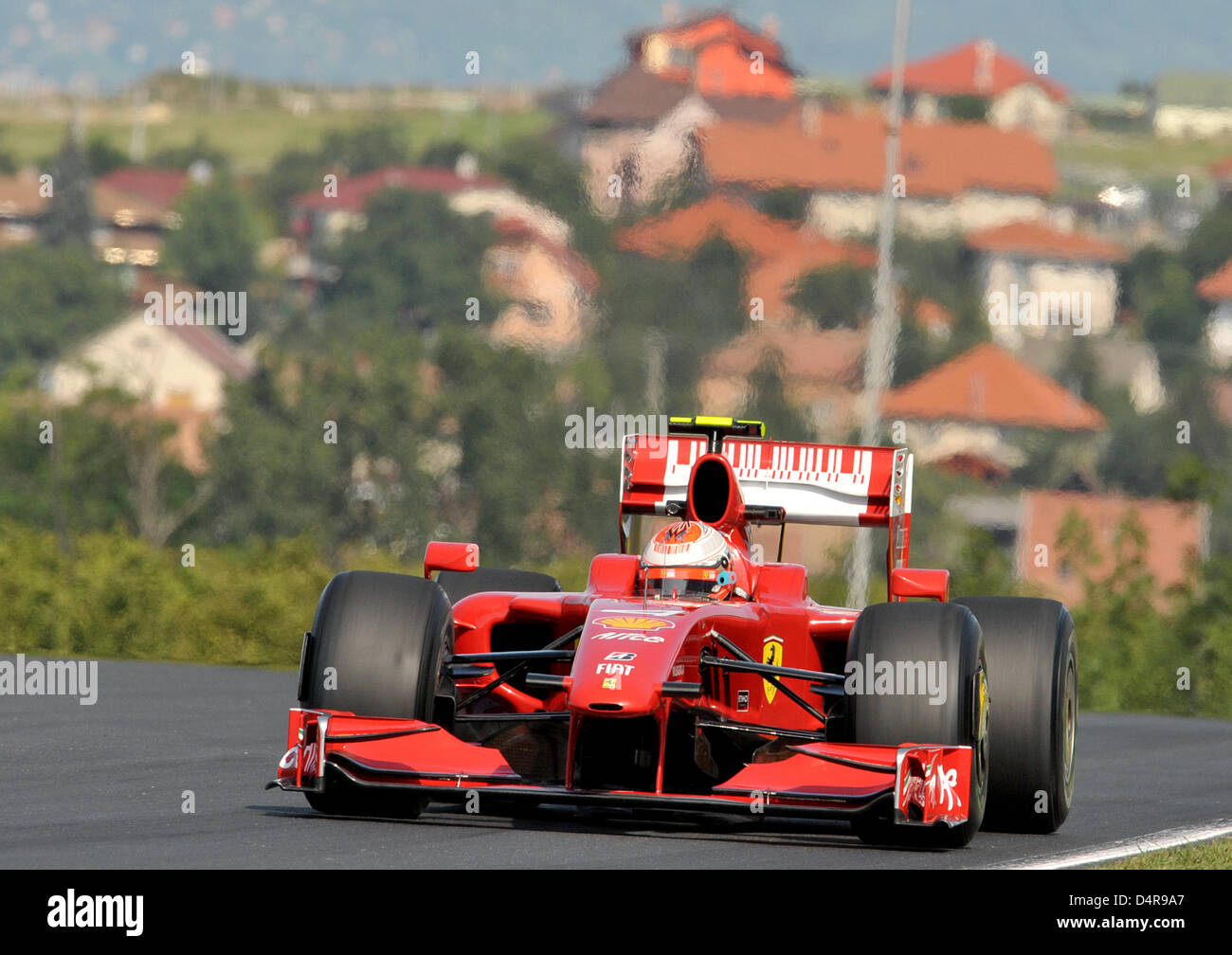 Finnish Formula One driver Kimi Raikkonen of Scuderia Ferrari is on ...