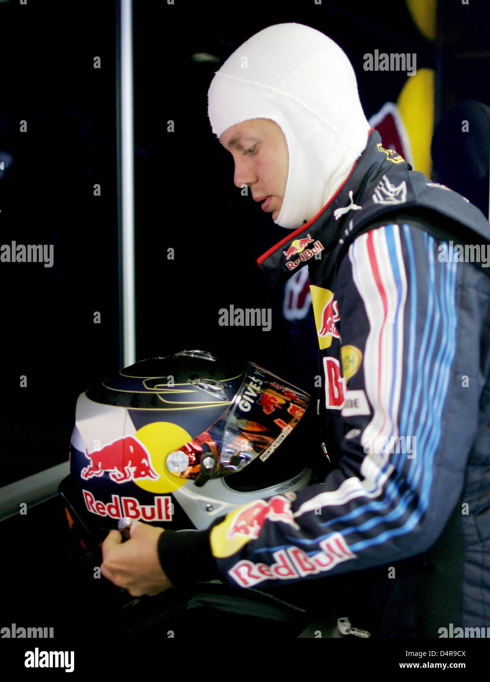 German Formula One driver Sebastian Vettel of Red Bull Racing ahead of ...