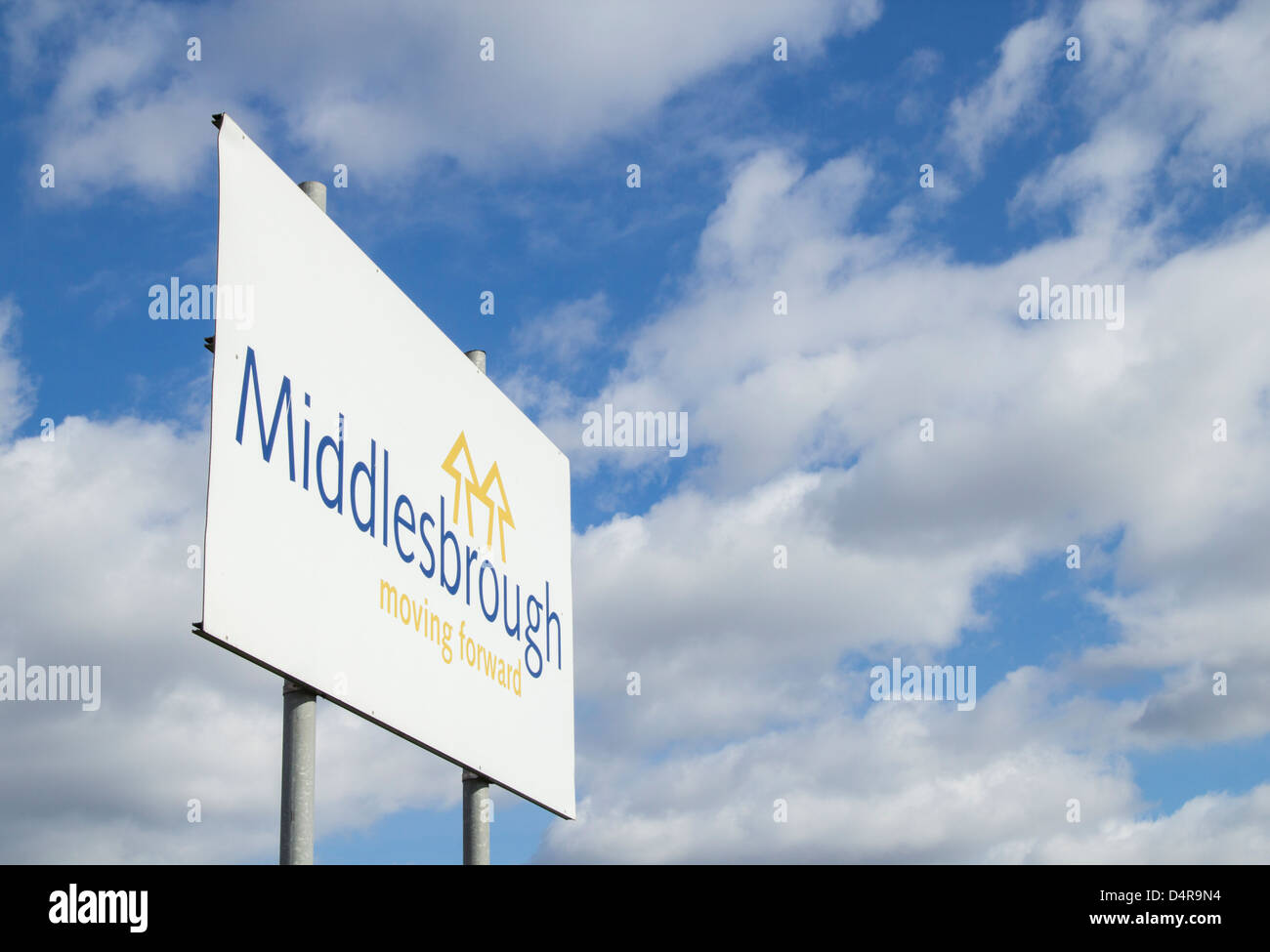 Sign at side of road entering Middlesbrough saying 'Middlesbrough ...