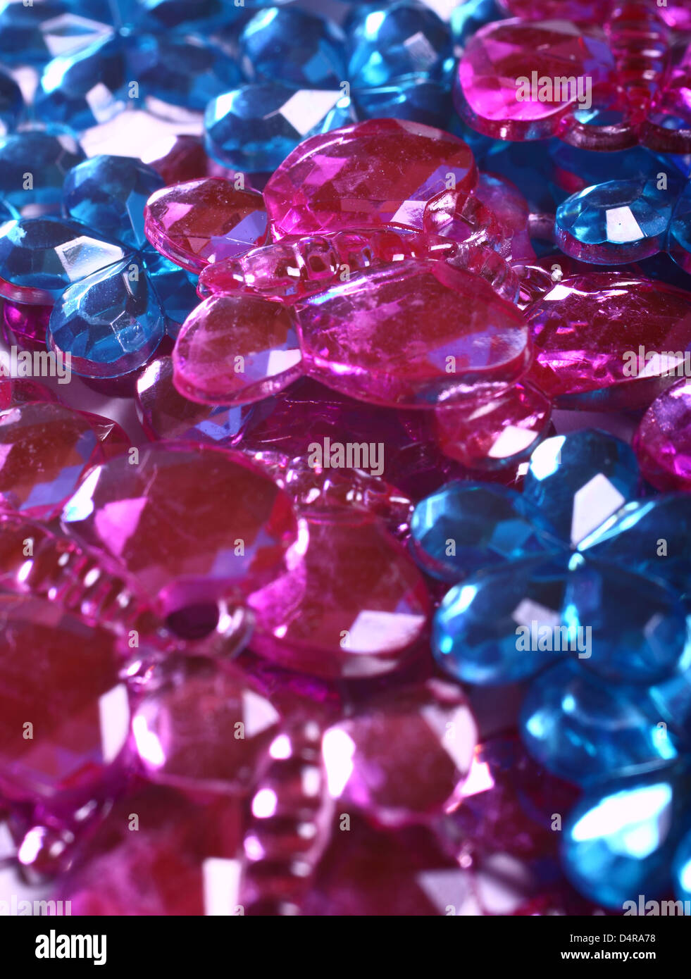 Pink and blue butterfly gem stones Stock Photo - Alamy