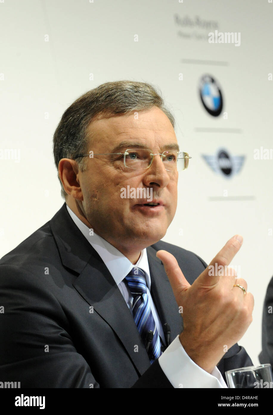 BMW Group CEO Norbert Reithofer pictured at a press conference convened ...