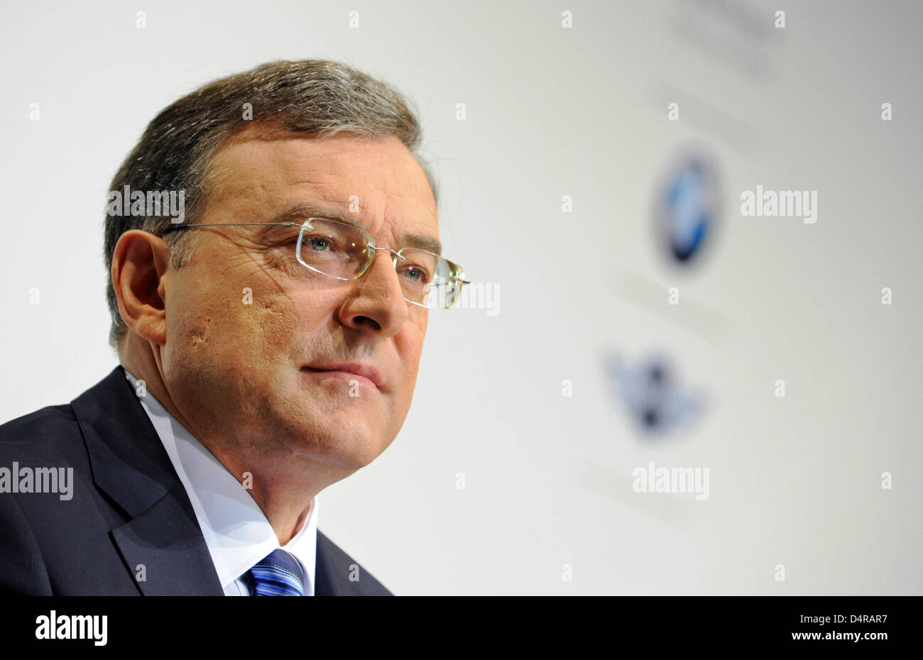BMW Group CEO Norbert Reithofer pictured at a press conference convened ...