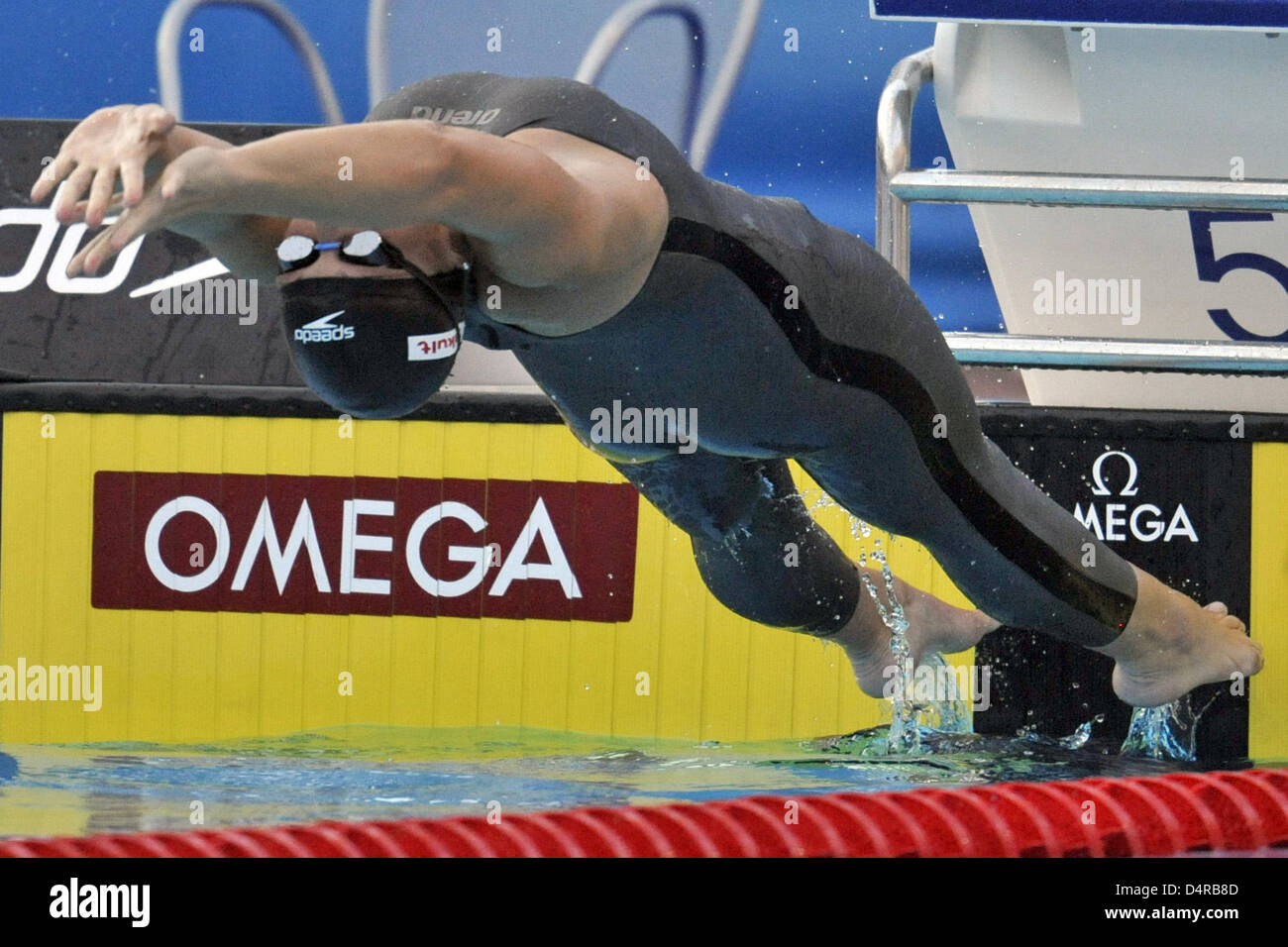 German swimmer Daniela Samulski starts in the women?s 50m backstroke ...