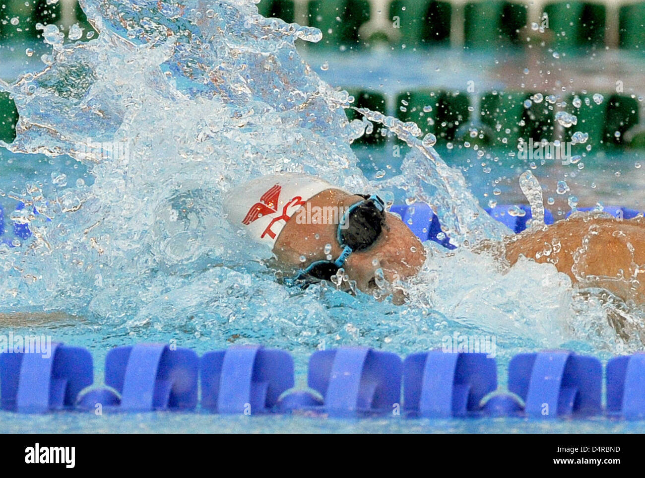Danish swimmer Lotte Friis shown in action during the women?s 800m ...