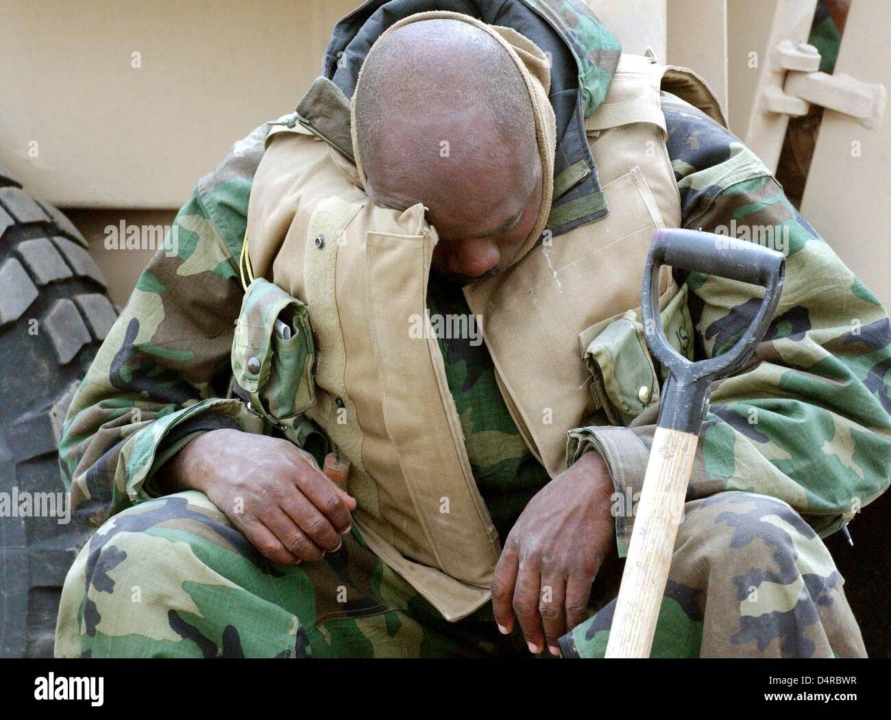 Staff Sergeant Kevin Jacobs of the US marines of the 3rd Light Armored ...