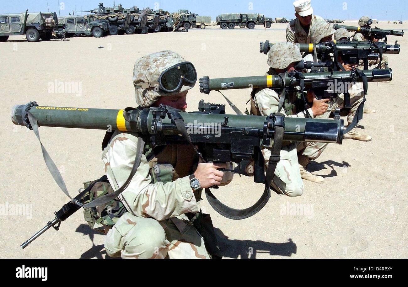 US Marine Master Warrent Officer Tim Gelinas of the 3rd Light Armored ...