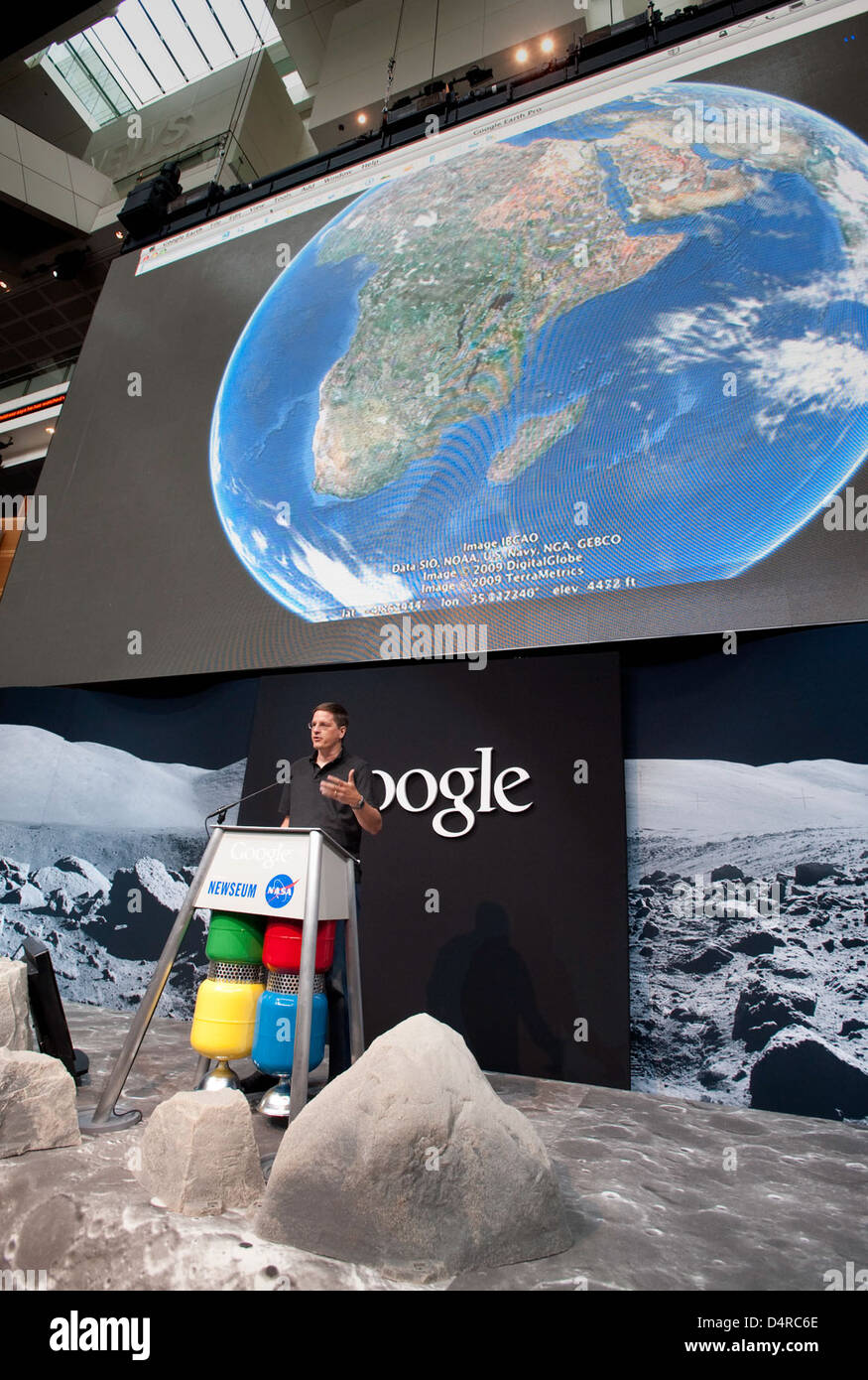 (200907200074HQ) Google Moon Press Conference Stock Photo - Alamy