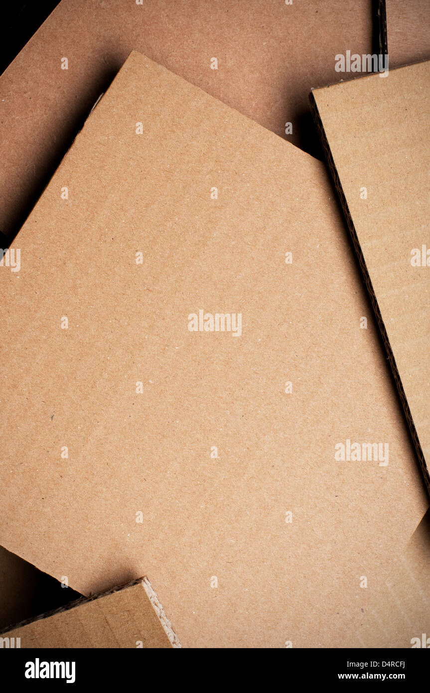 Many corrugated cardboard sheets, brown card board backdrop Stock Photo ...
