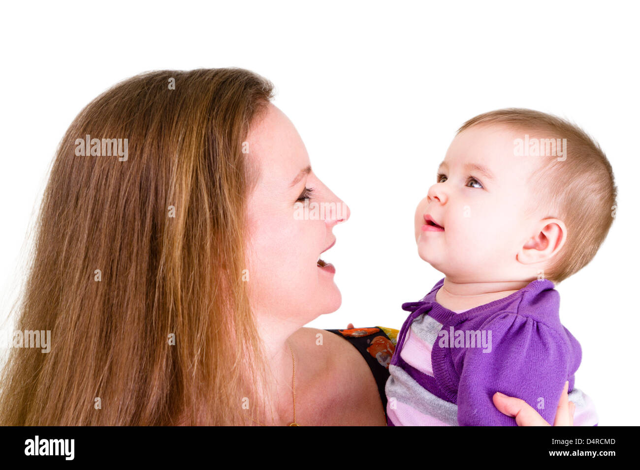Mother looking at her baby Stock Photo - Alamy