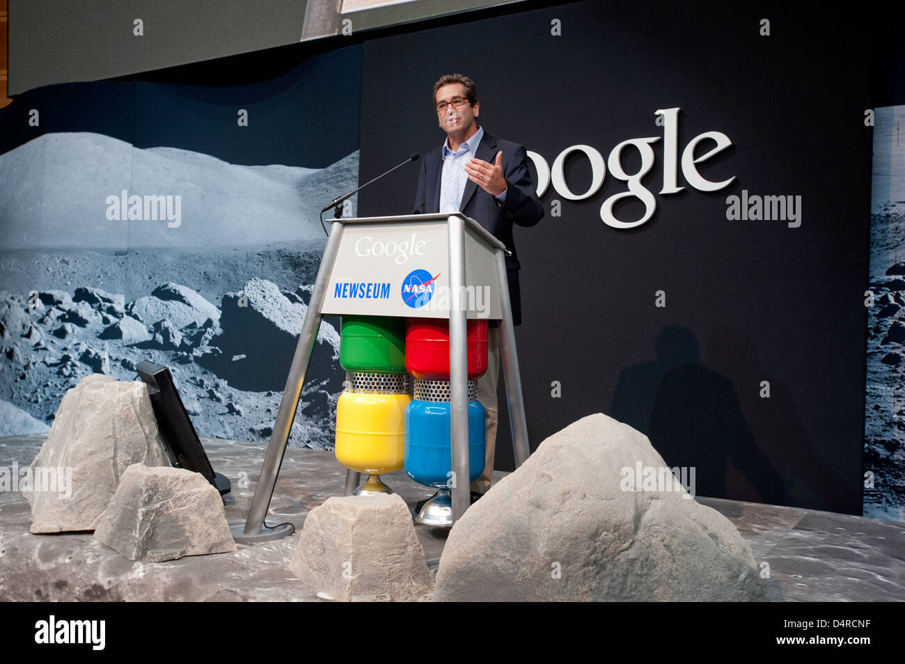 A press conference at Google headquarters marks the 40th anniversary of ...