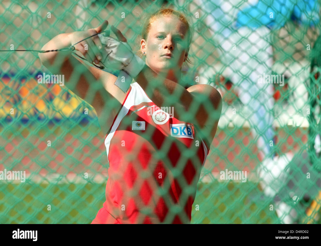 German hammer thrower Betty Heidler seen in action during the 20th ...