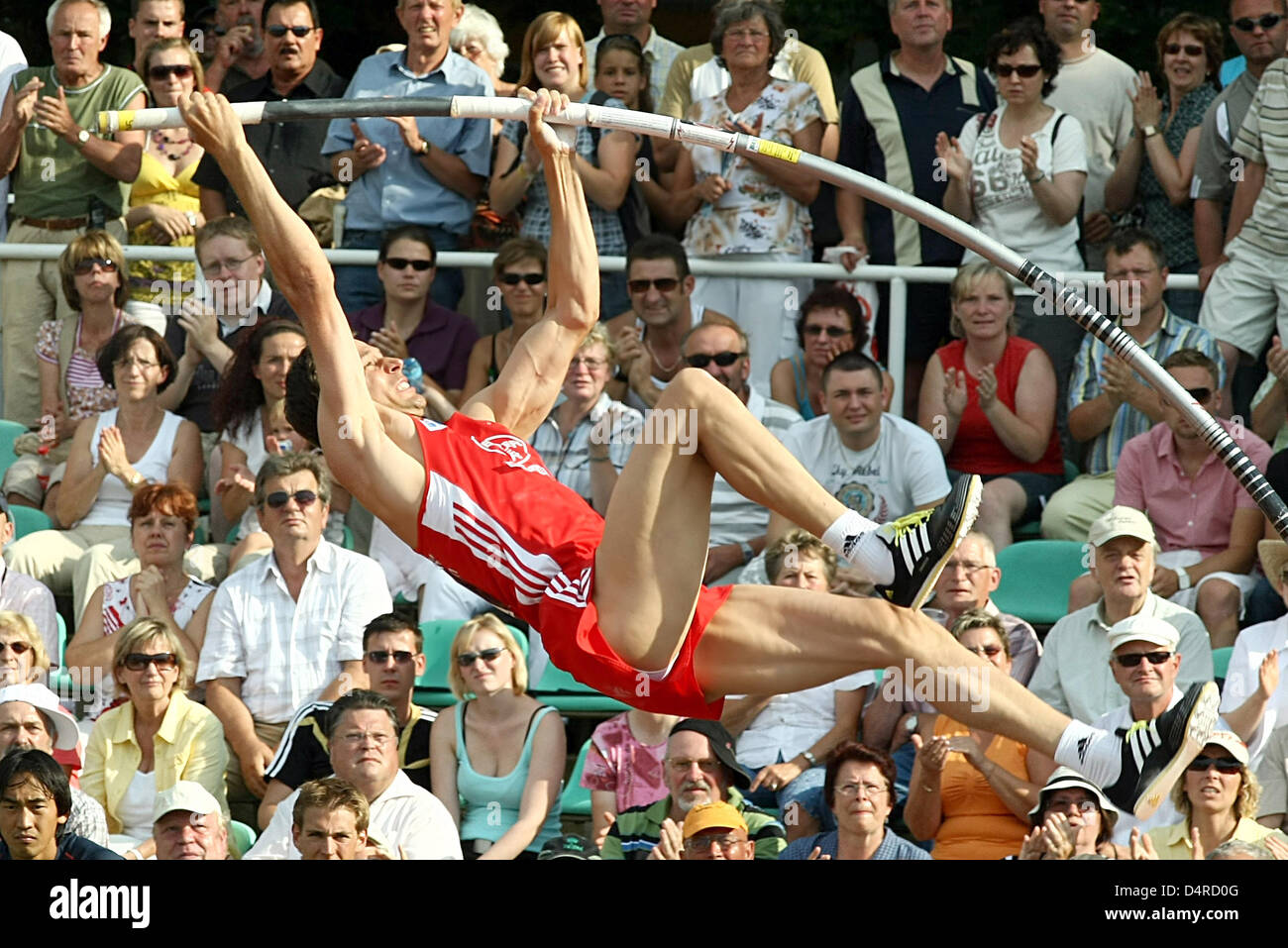 German pole-vaulter Daniel Ecker of TSV Bayer 04 Leverkusen seen in ...