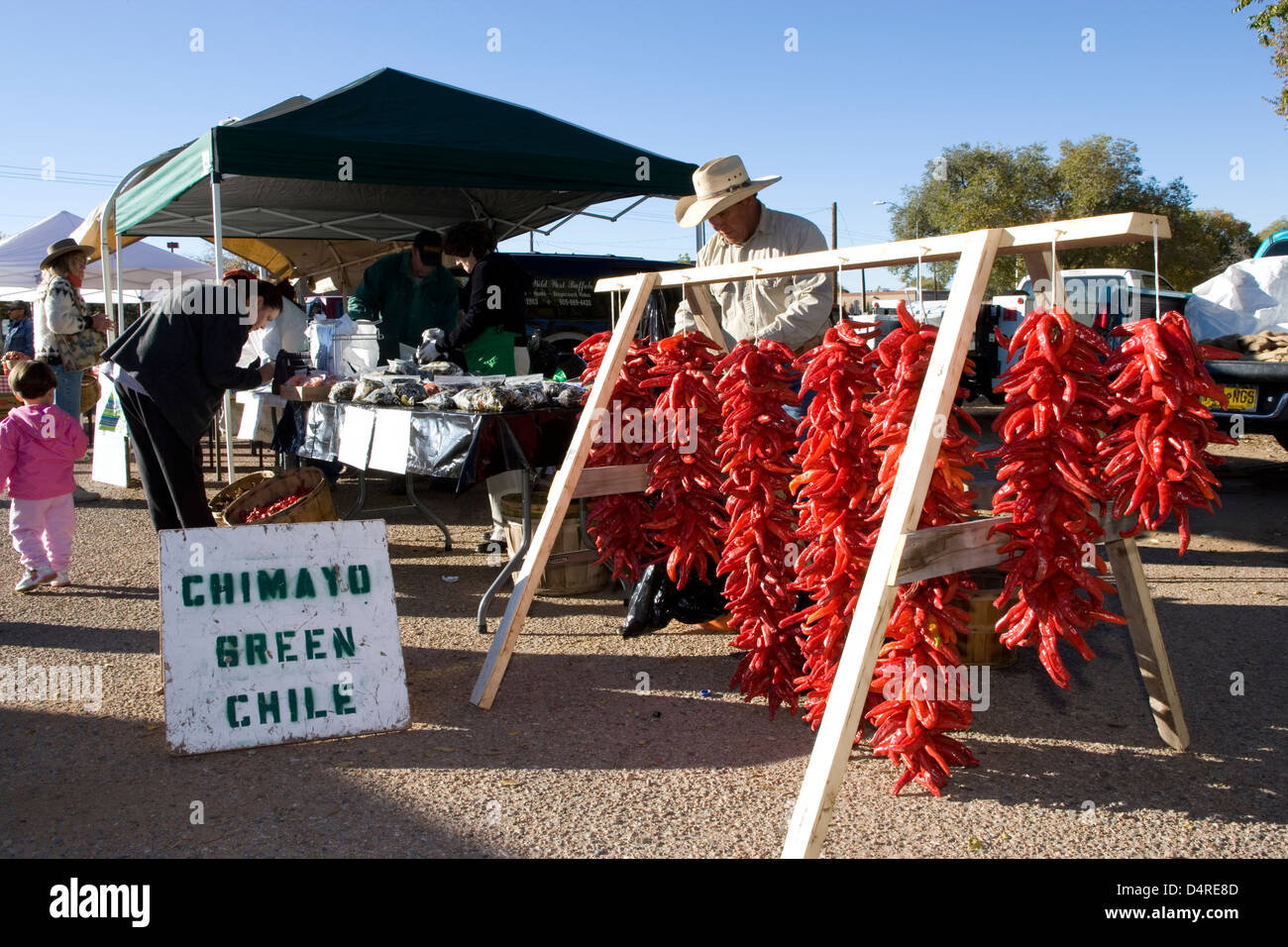 Santa Fe: dried red chile / chili Stock Photo - Alamy