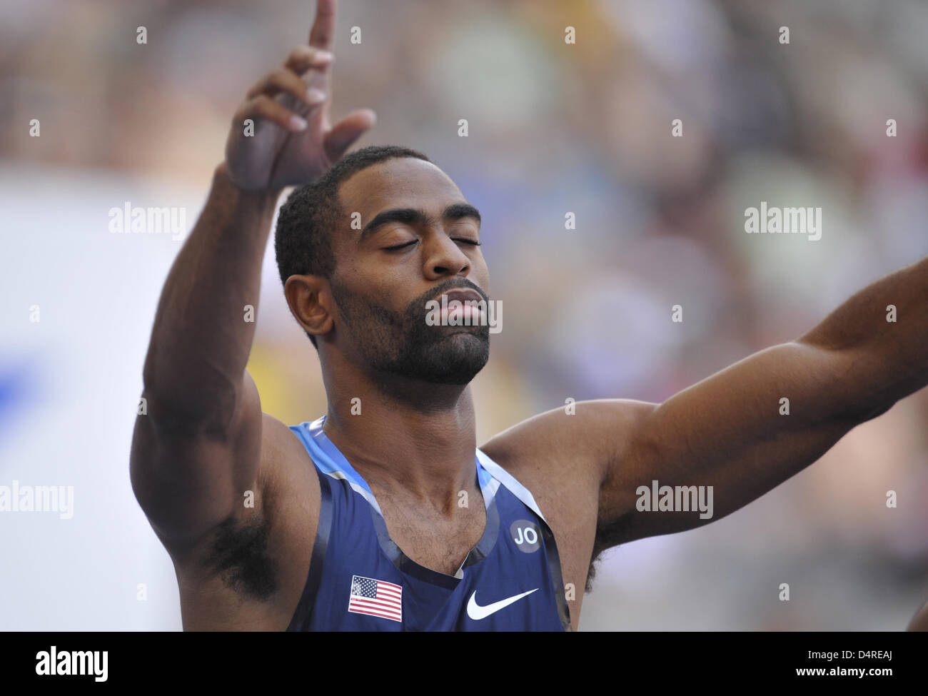 USA?s Tyson Gay wins a 100m heat at the 12th IAAF World Championships ...