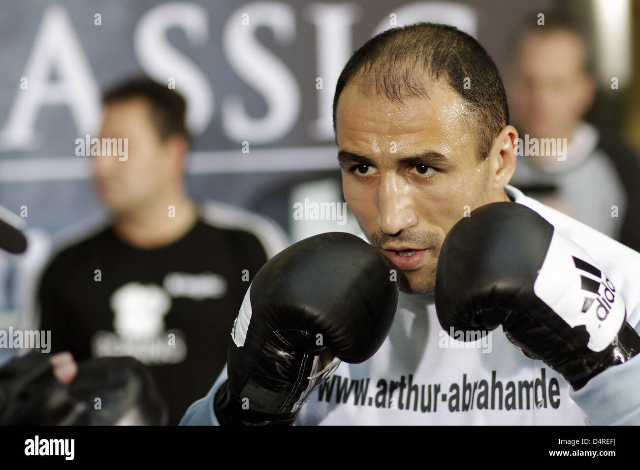 German super middleweight champion Arthur Abraham trains during a ...