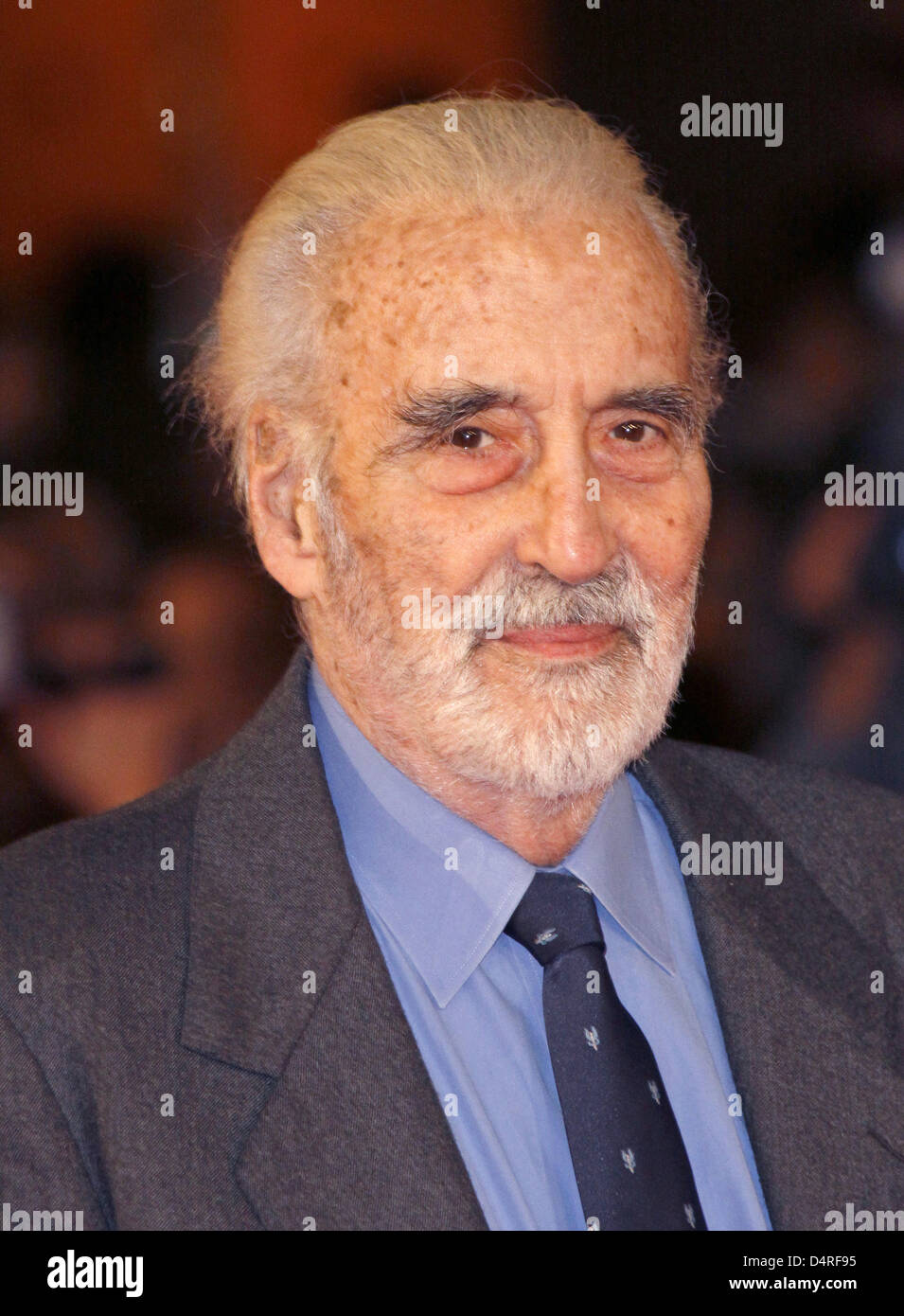 British actor Christopher Lee arrives for the premiere of ?Triage? at ...