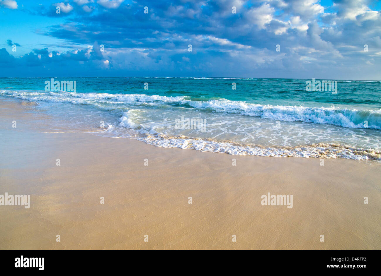 beautiful blue caribbean sea beach Stock Photo - Alamy