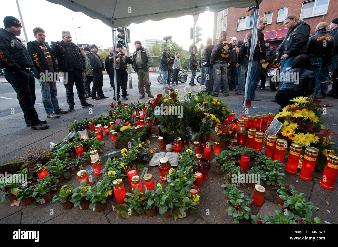 Members of Bandidos motorcycle gang attend the funeral of a murdered ...