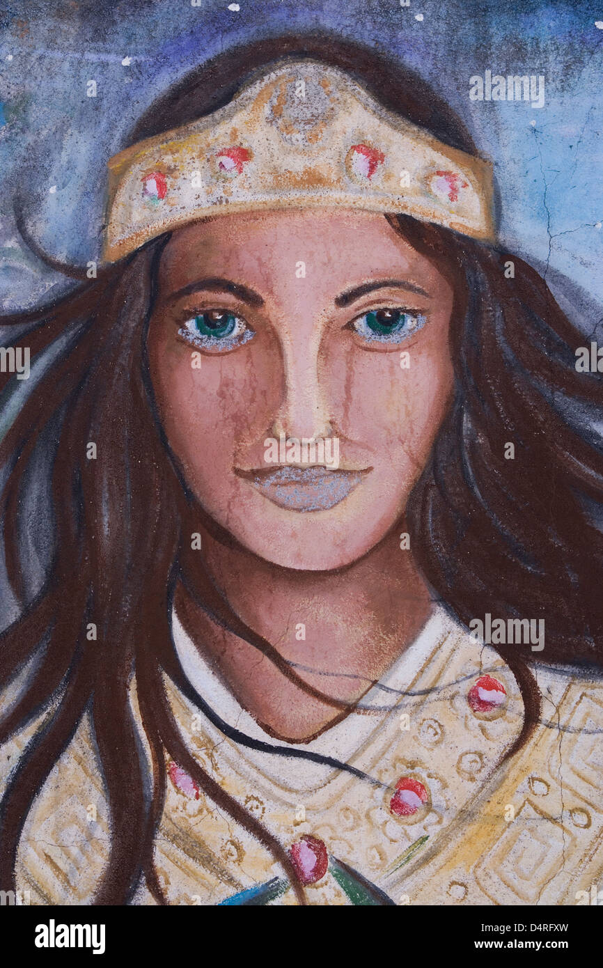 Santa Fe: Native American mural Stock Photo - Alamy