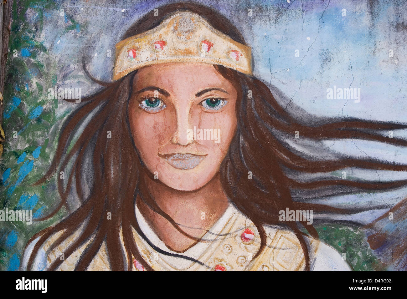 Santa Fe: Native American mural Stock Photo - Alamy