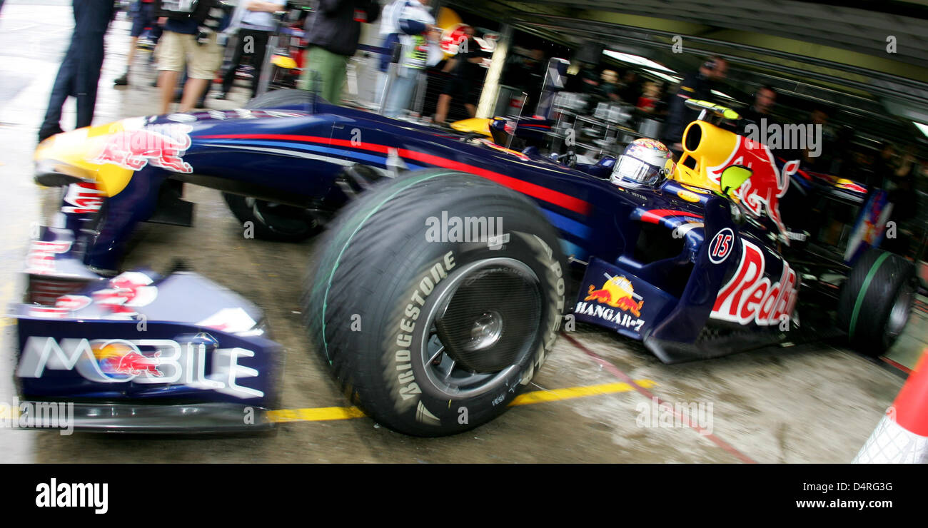 German Formula One driver Sebastian Vettel of Red Bull Racing during ...
