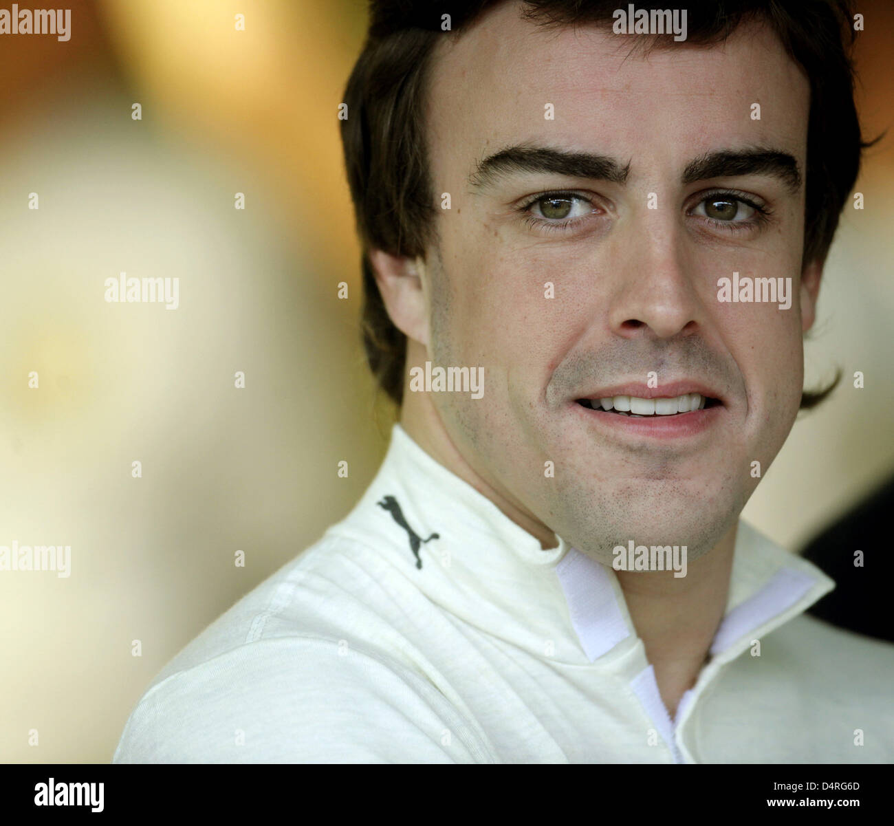 Spanish Formula One driver Fernando Alonso of Renault F1 smiles in the ...