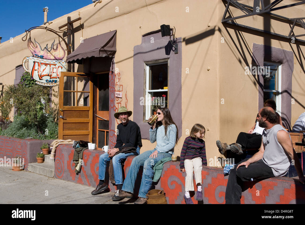 Santa Fe: Aztec Cafe Stock Photo - Alamy