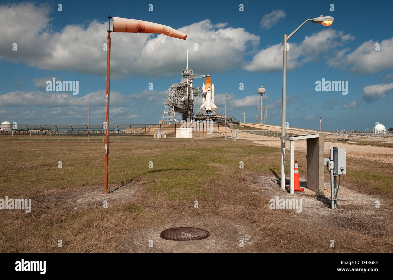 Space Shuttle Endeavour stands on the launch pad at Kennedy Space ...