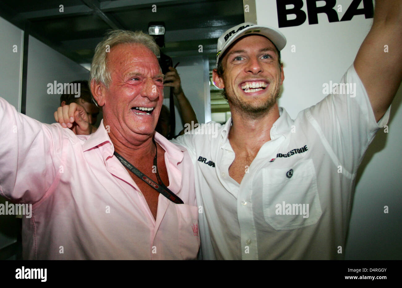 New World Champion British Formula One driver Jenson Button of Brawn GP ...