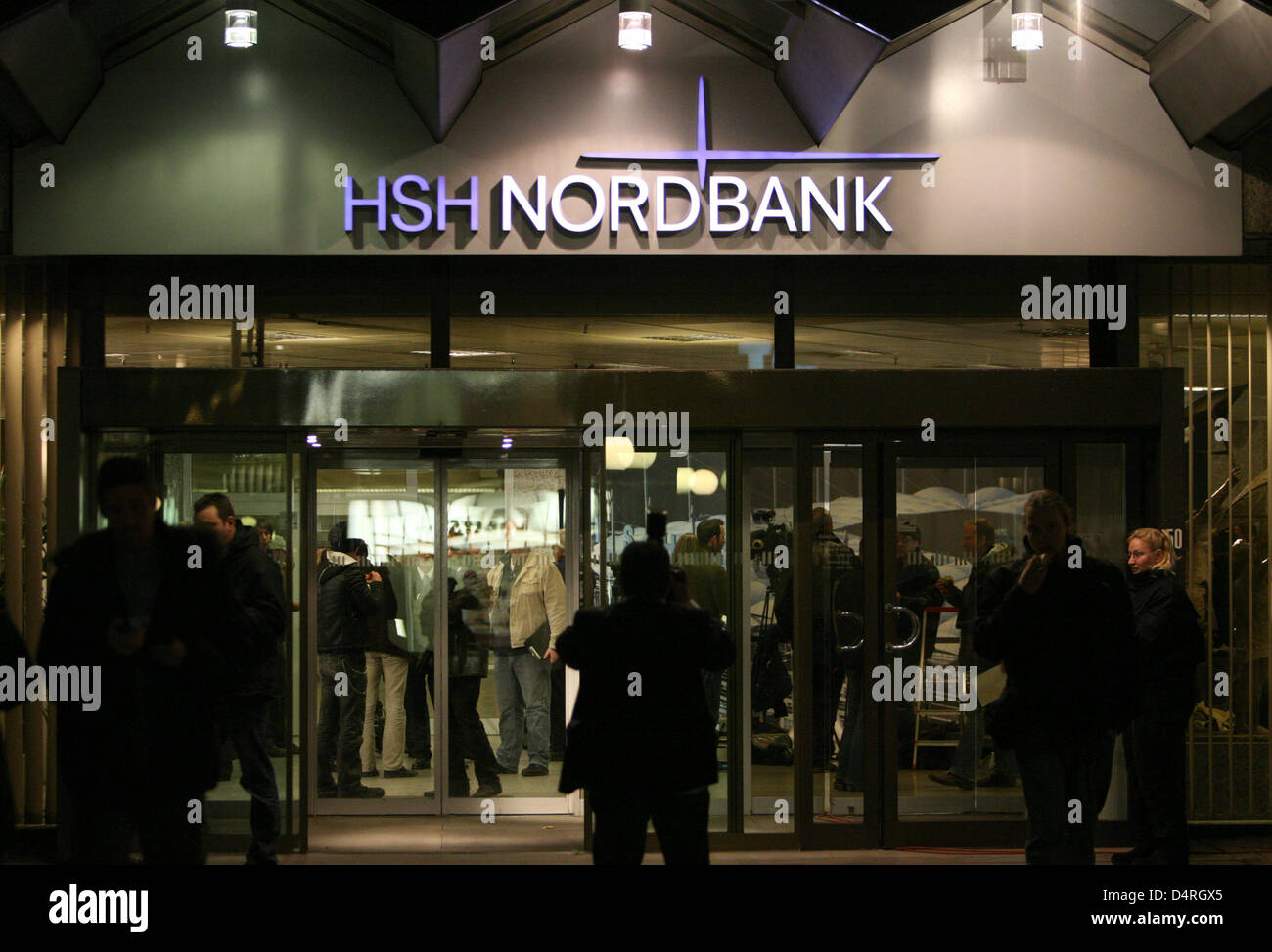The logo of HSH-Nordbank pictured at the headquarters in Hamburg ...