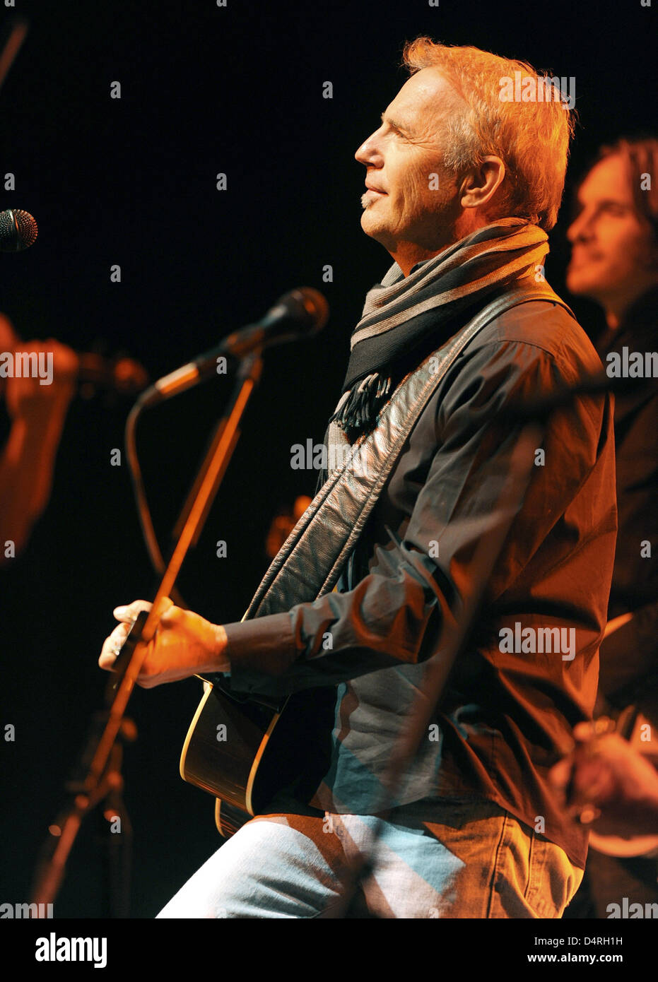 US actor and musician Kevin Costner performs during a concert with his ...
