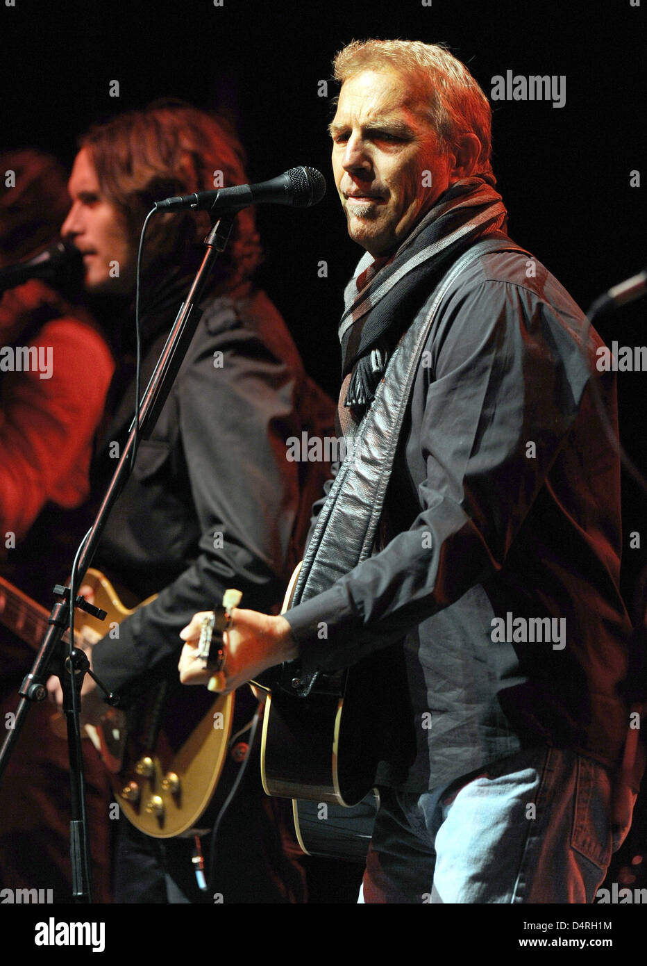 US actor and musician Kevin Costner performs during a concert with his ...
