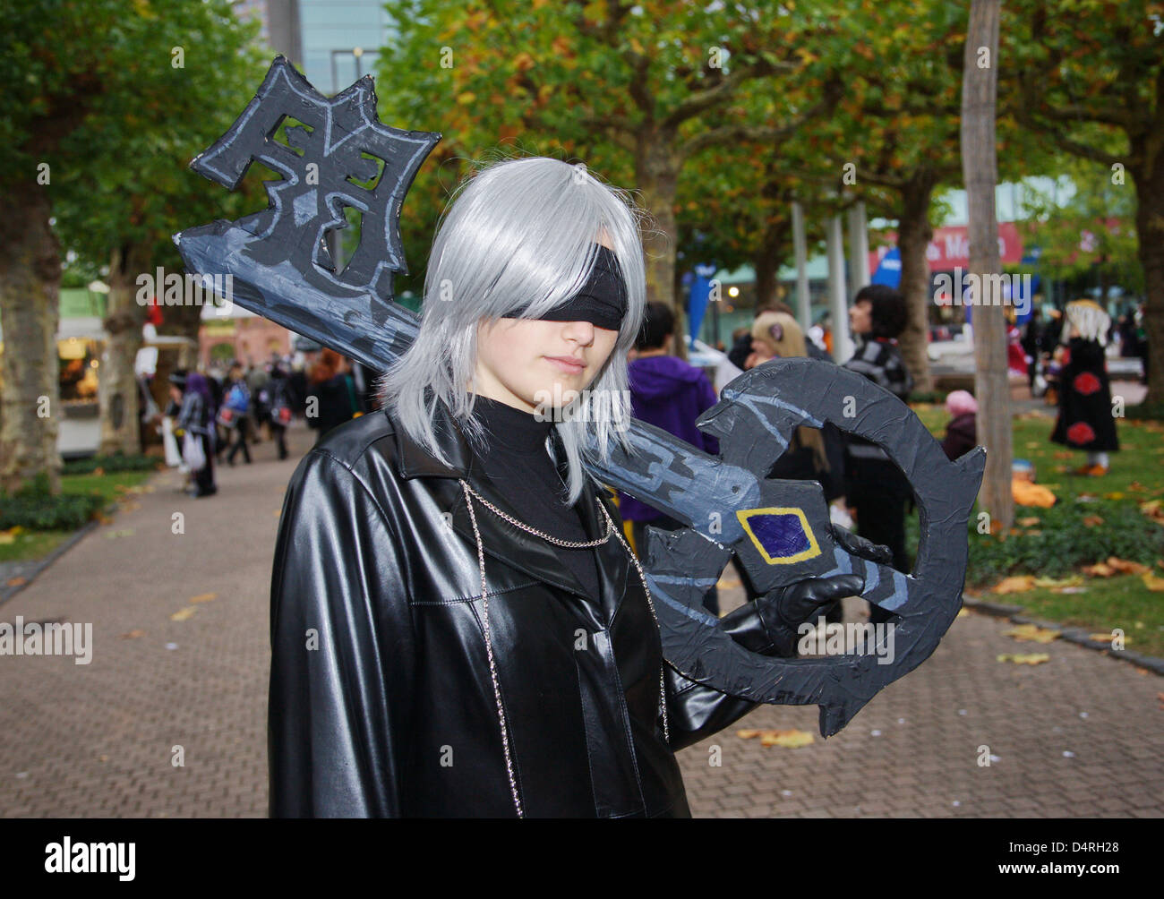 A cosplayer poses at the Book Fair in Frankfurt Main, Germany, 17 ...
