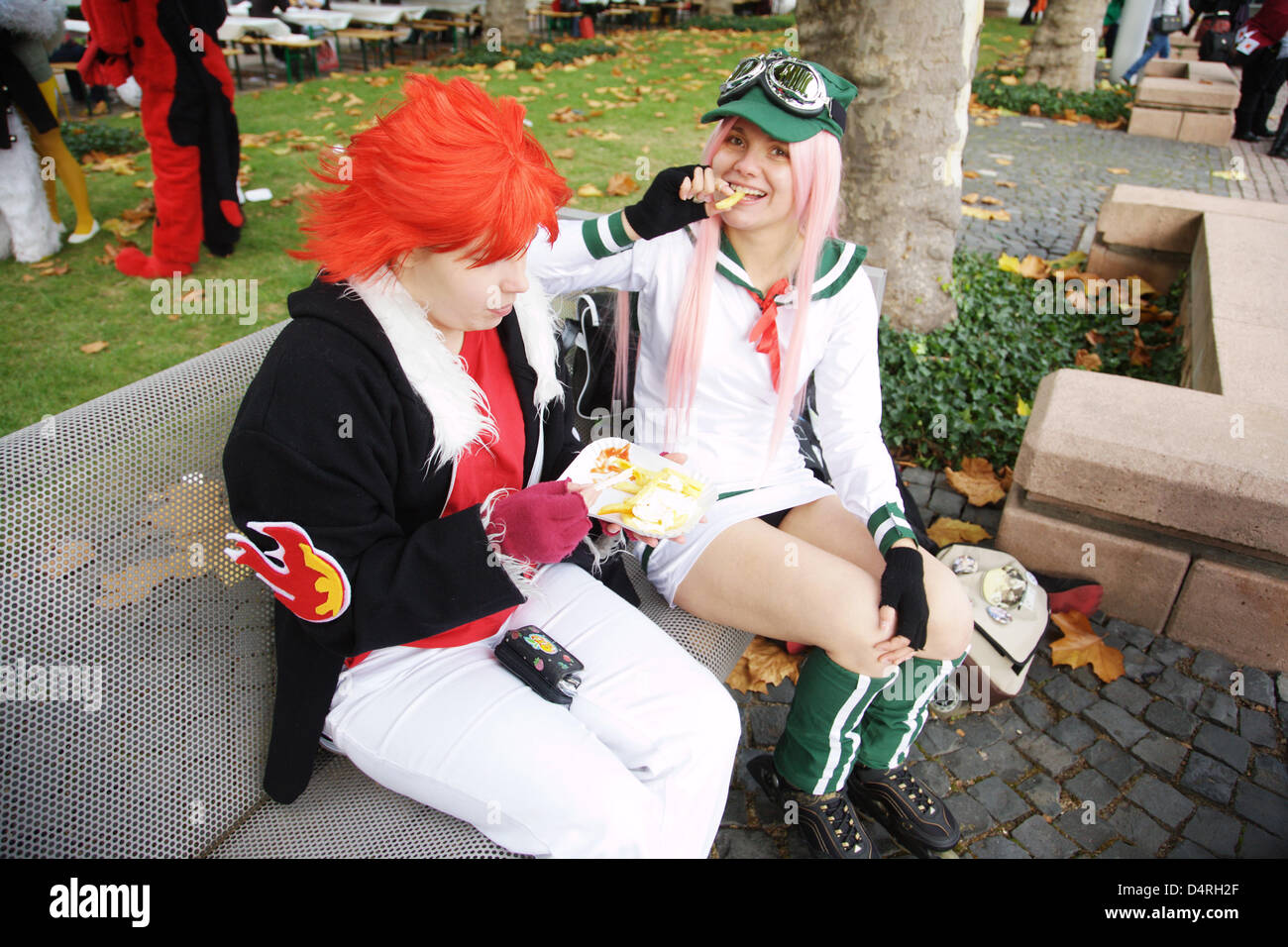 A cosplayer poses at the Book Fair in Frankfurt Main, Germany, 17 ...