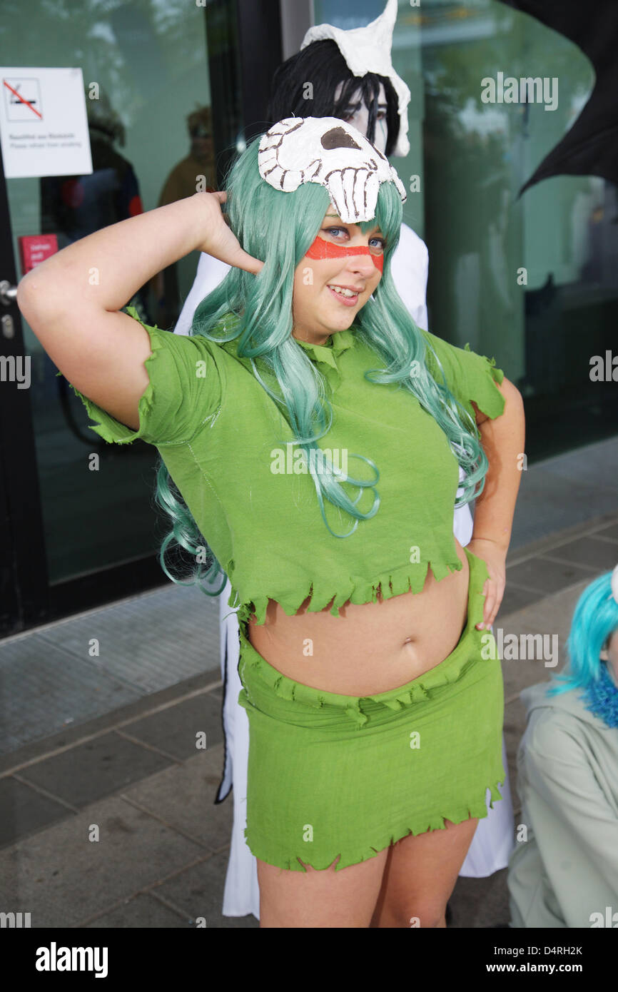 A cosplayer poses at the Book Fair in Frankfurt Main, Germany, 17 ...