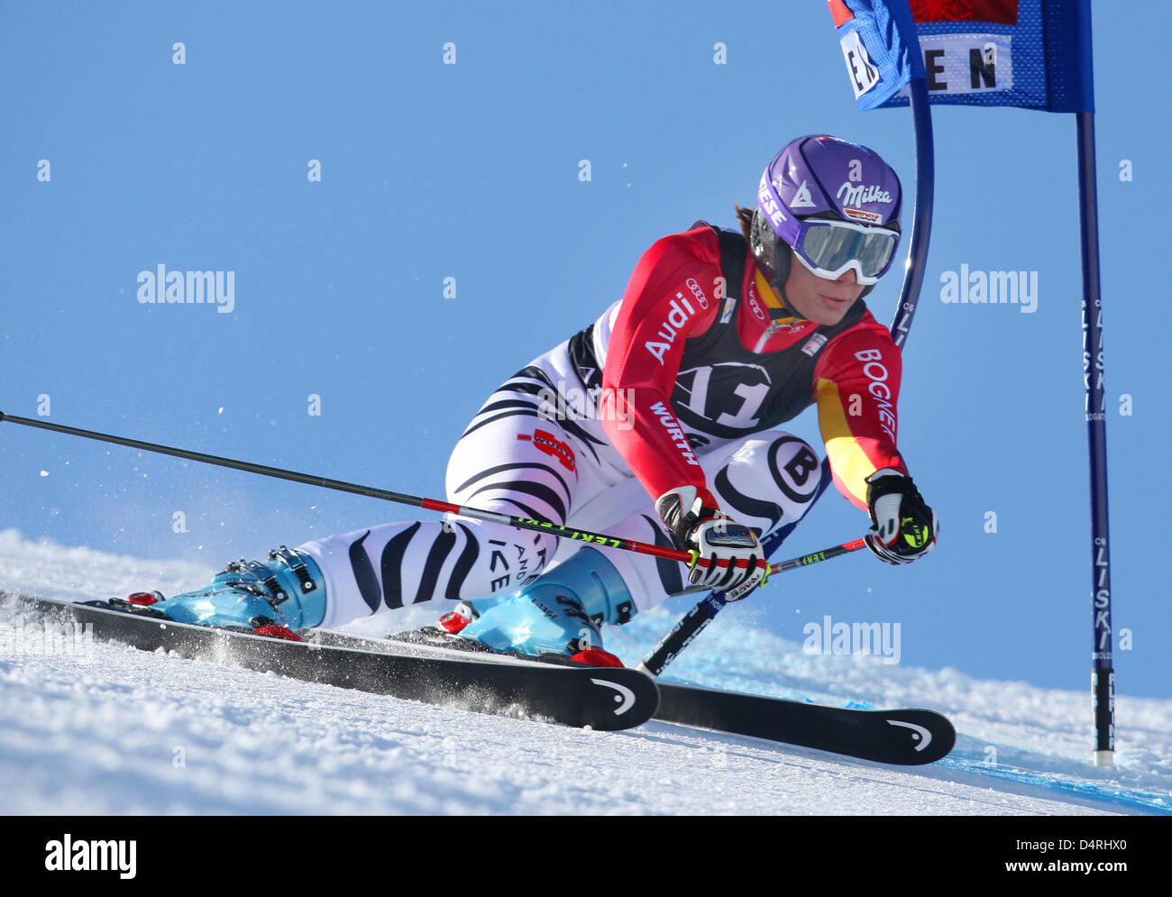 German Maria Riesch in action during the first heat of the Ski World ...