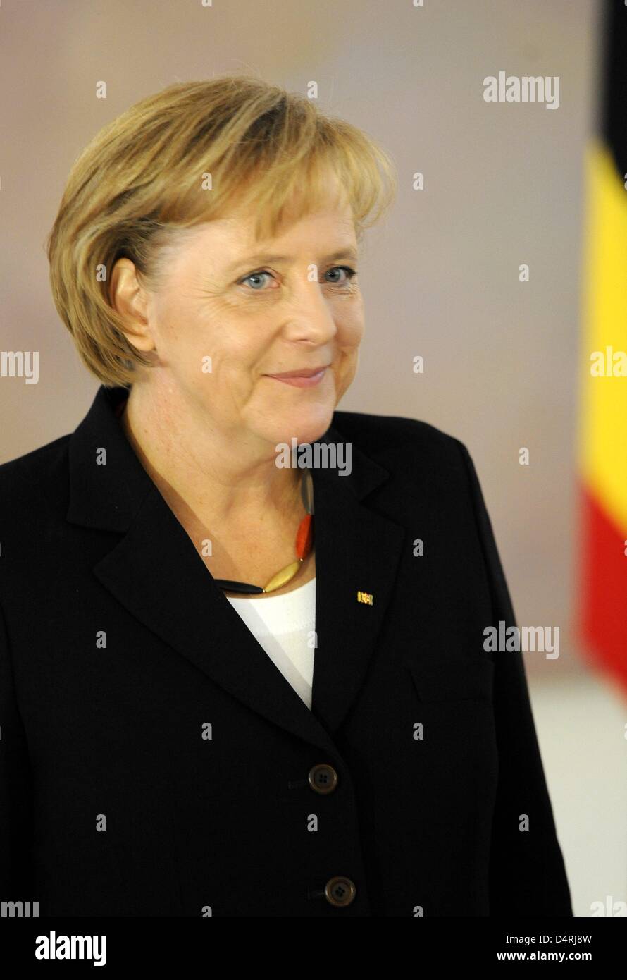 German Chancellor Angela Merkel receives her certificate of appointment ...