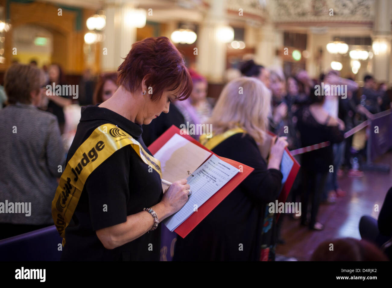 Judging Models, Make-up artists, and hairdressers at the Hair & Beauty ...